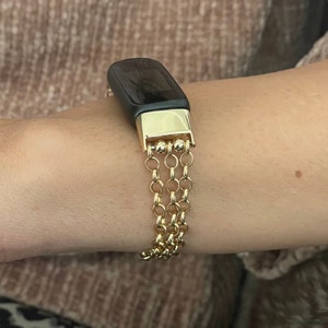 14K Gold Filled Fitbit Inspire 3 Bracelet: Dainty Chain Band, Women's ...