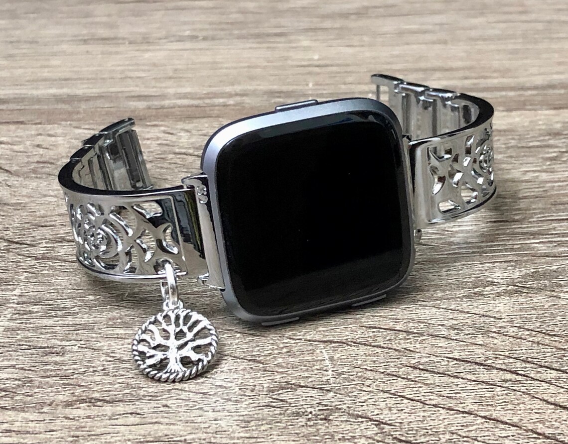 FITBIT VERSA WATCH Band Women Silver Metal Fitbit Versa 2 | Etsy