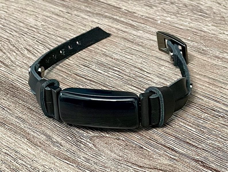Fitbit Inspire 2 Band Black Leather Fitbit Inspire 2 Bracelet - Etsy