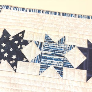 4th of July Quilted Table Topper . Patriotic Quilted Table Deco.candle ...