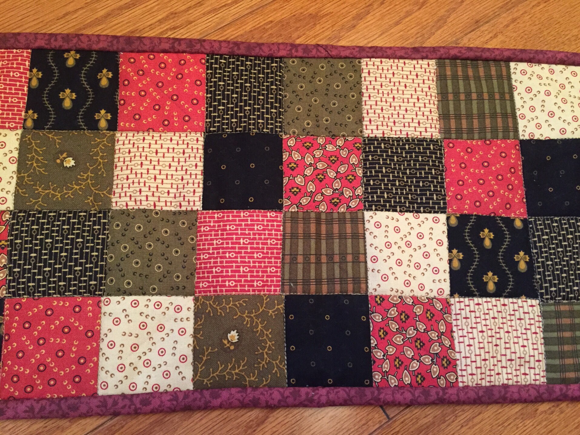 Primitive Quilted Table Topper Quilted Table Runnerhome - Etsy