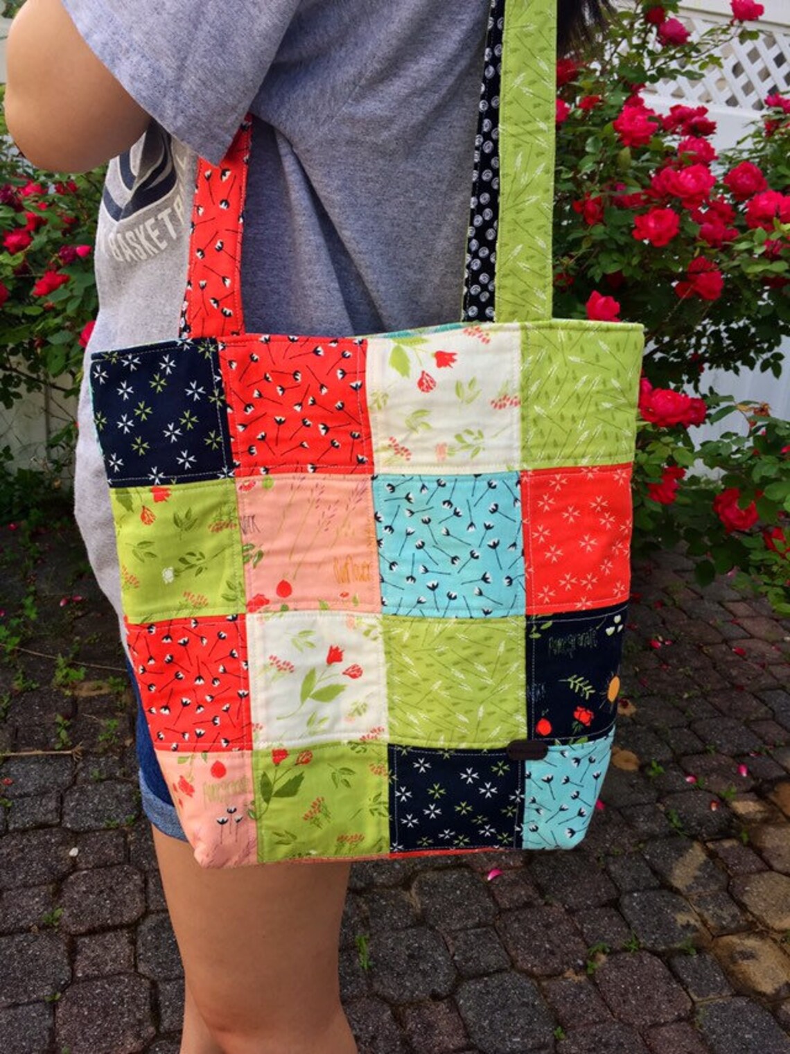 Sac matelassé fait à la main patchwork sac cabas sac à | Etsy