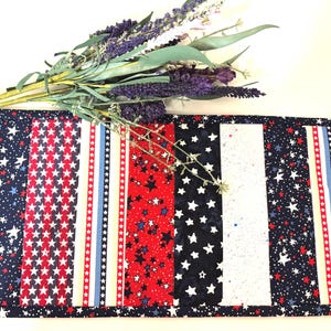 4th of July Quilted Table Topper . Patriotic Quilted Table Deco.candle ...