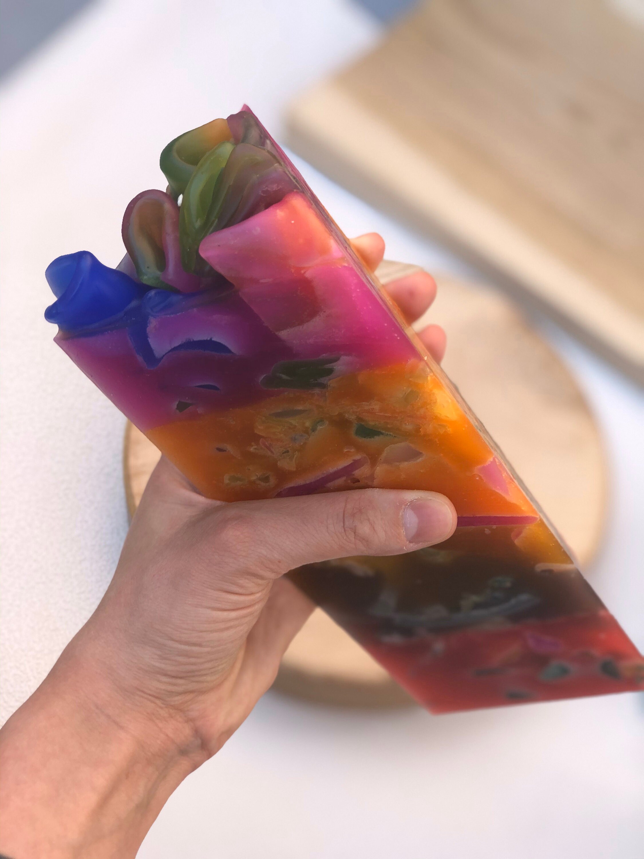 Large Triangle Pillar Candle Gem Candle Shaped Candle - Etsy UK