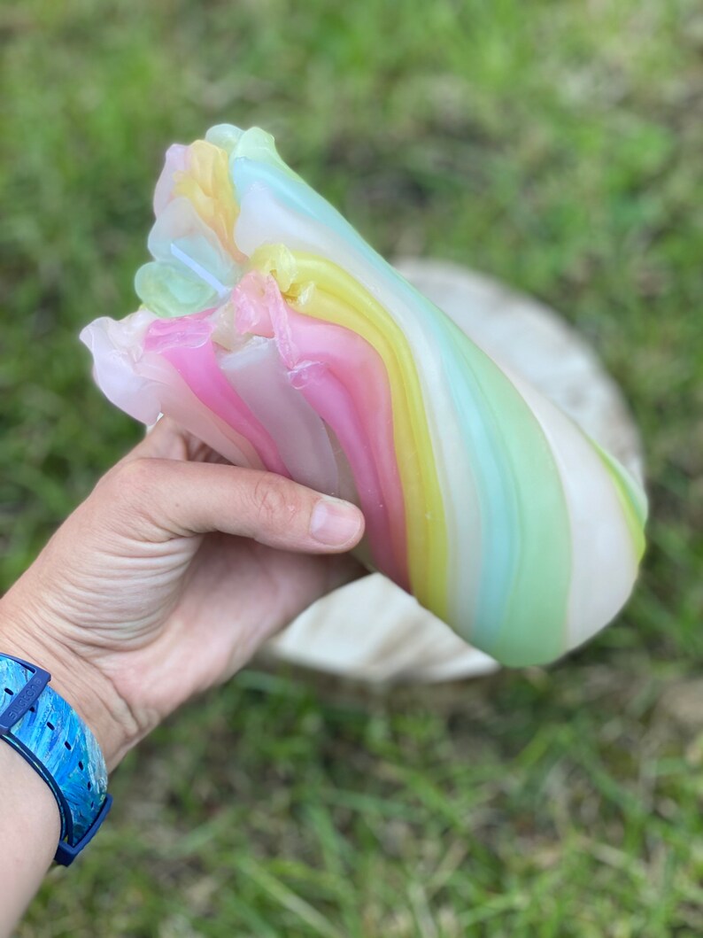 Abstract Candle Pastel Decor Fancy Candles Hand Twisted - Etsy