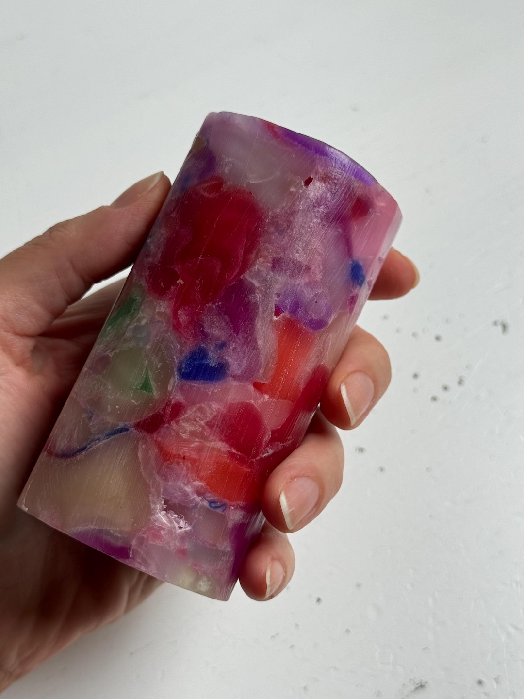 Multicoloured Pillar Candles, Unique Home Decor, Long Burning Candles ...