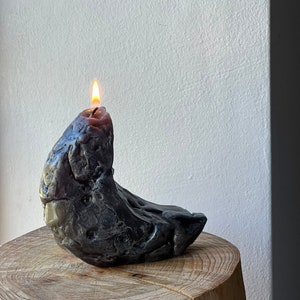 Moon Candles, Handmade Crescent Moon, Full Moon Candle, Astrology Decor ...