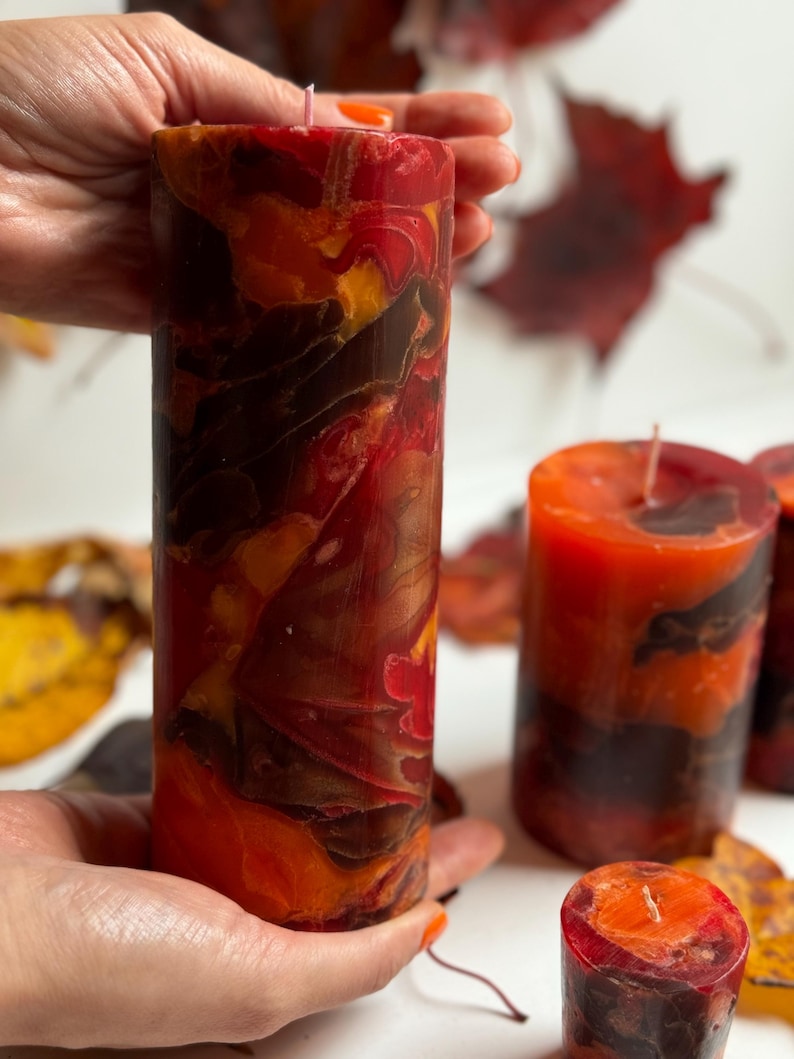 Handmade Pillar Candle | Unique Artisan Candle | Long Burning ...