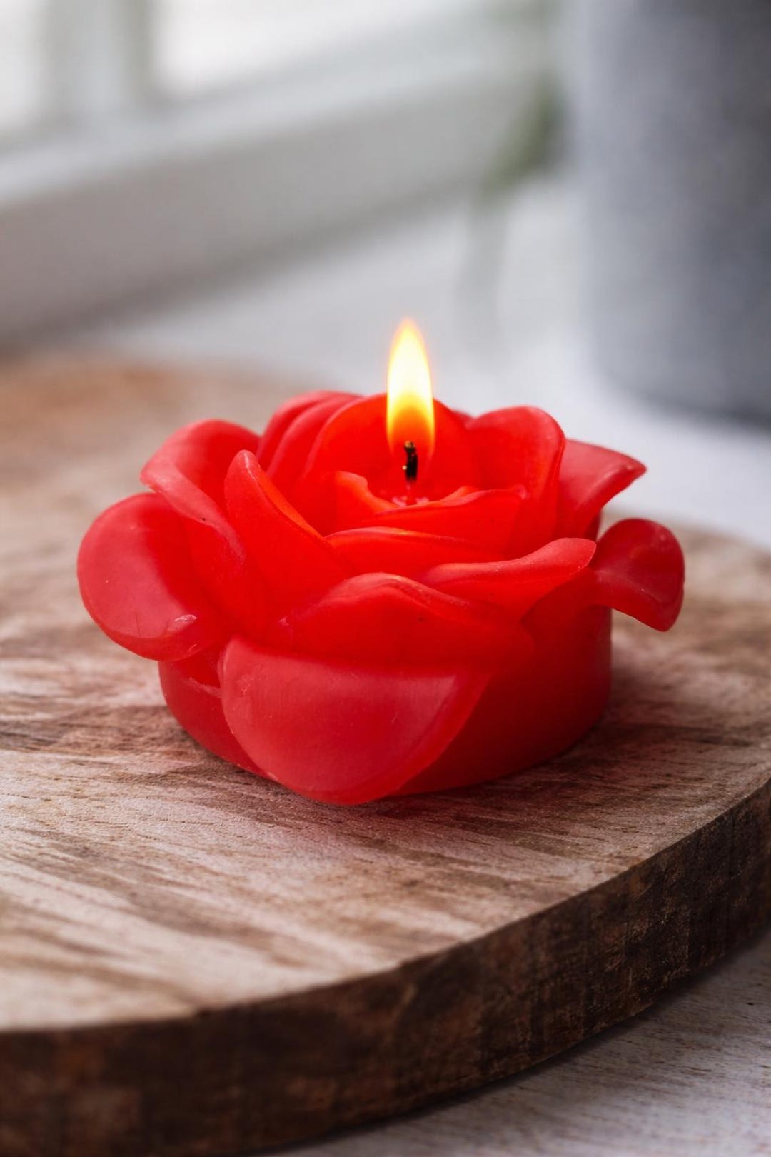 Handmade Red Rose Floating Candle | Romantic Decor - Etsy