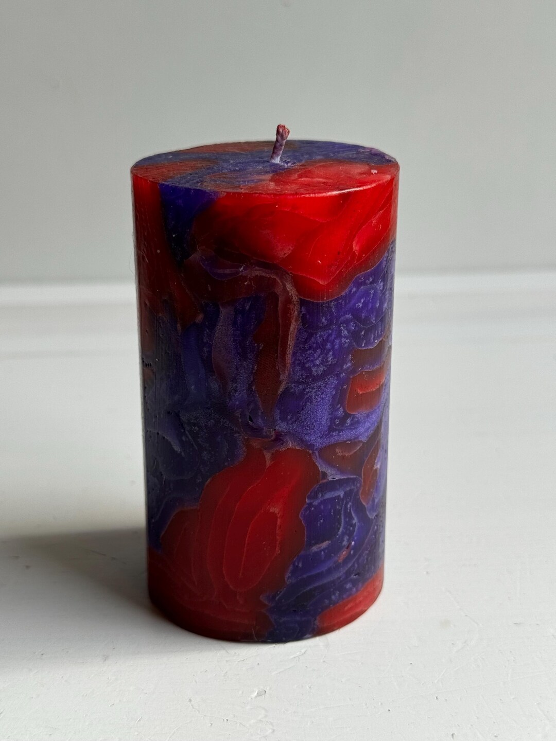 Marble Candles Indigo and Red Home Decor Housewarming Gift Gift for Her ...