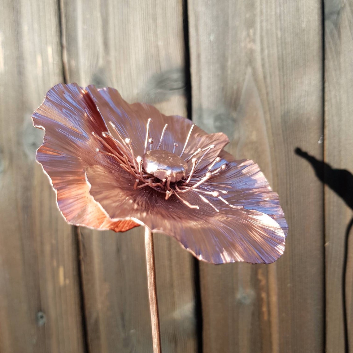 Copper poppy rememberance flower tribute home decor | Etsy