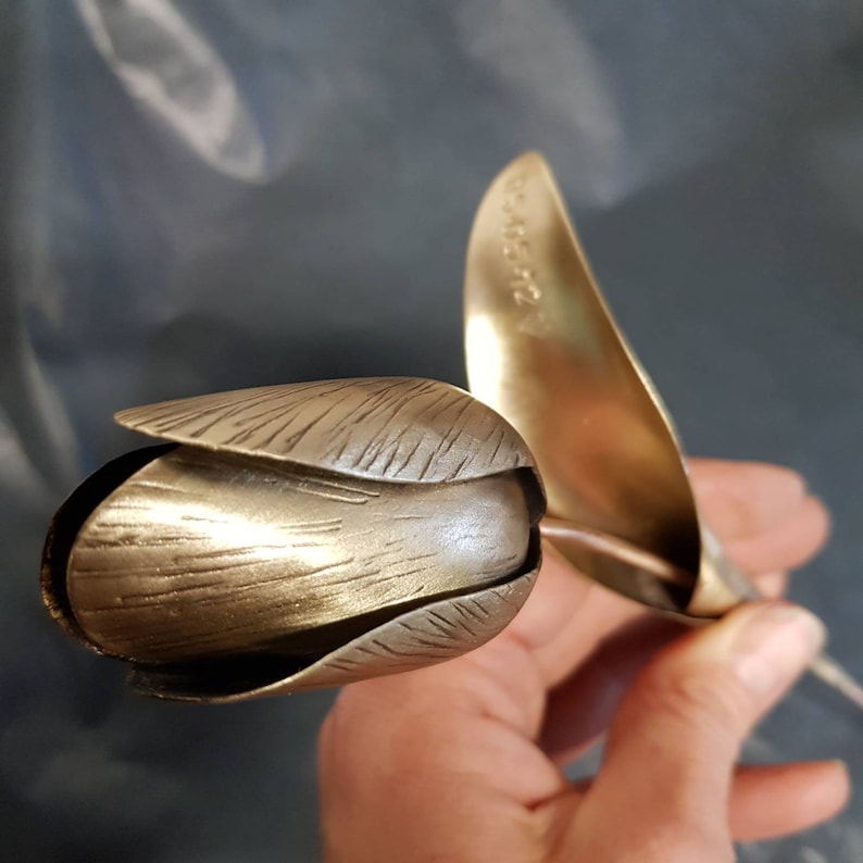 Bronze Tulip Sculpture: Metal Anniversary Flower, Wife Gift - Etsy UK