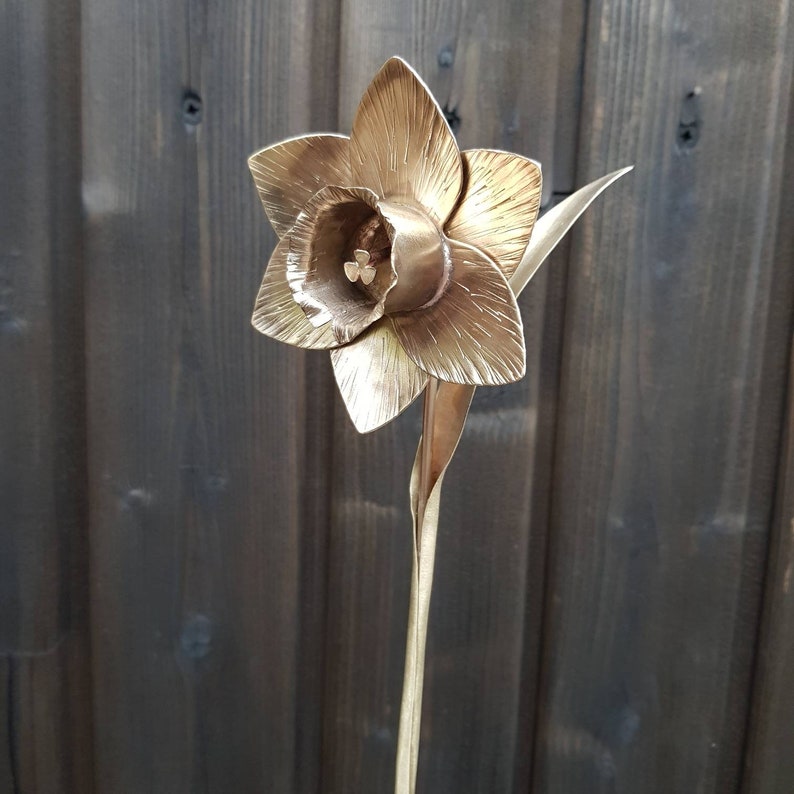 Bronze Daffodil, Spring Decor, Bronze Home Decor, Gift for Her, Easter ...