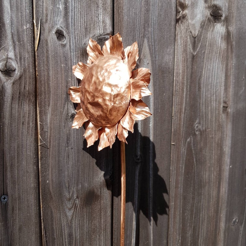 Copper Sunflower. an Ideal Wedding Anniversary Gift Birthday | Etsy