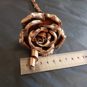Bronze Rose With Ribbon, Everlasting Metal Flower, Forever, Love, 8th ...