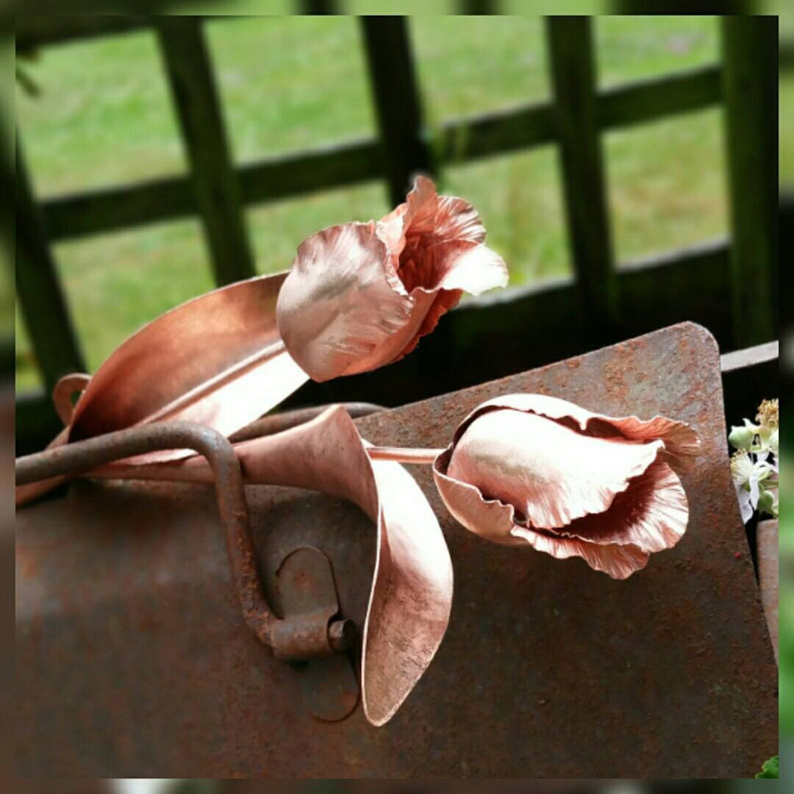 Copper Ruffled Tulip Parrot Tulip Steampunk Copper Flower - Etsy