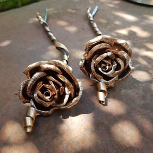 Bronze Rose With Ribbon, Everlasting Metal Flower, Forever, Love, 8th ...