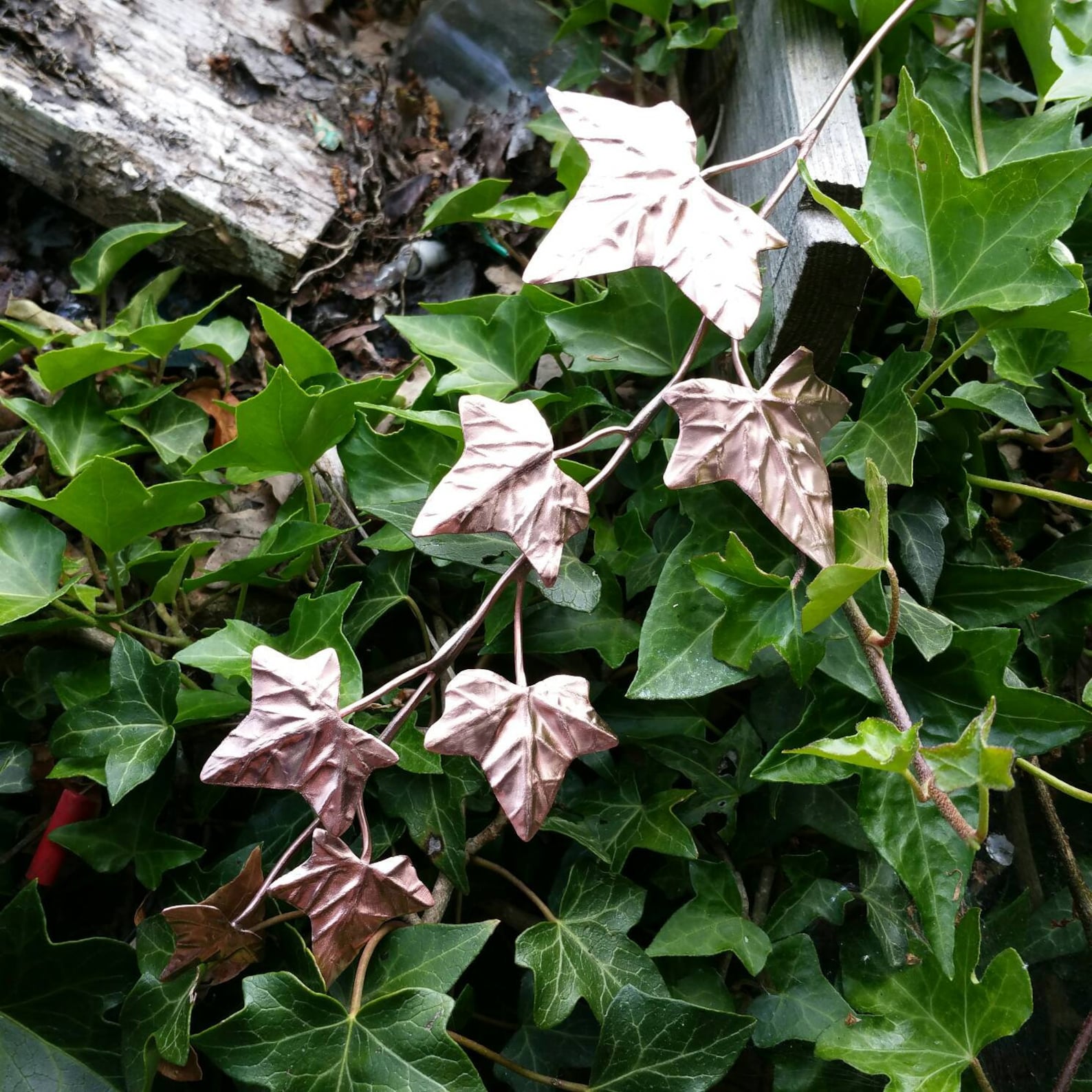 Metal Ivy Leaf Spray, Copper Branch, Ivy Sprig, Ivy Leaf, Copper Leaves ...
