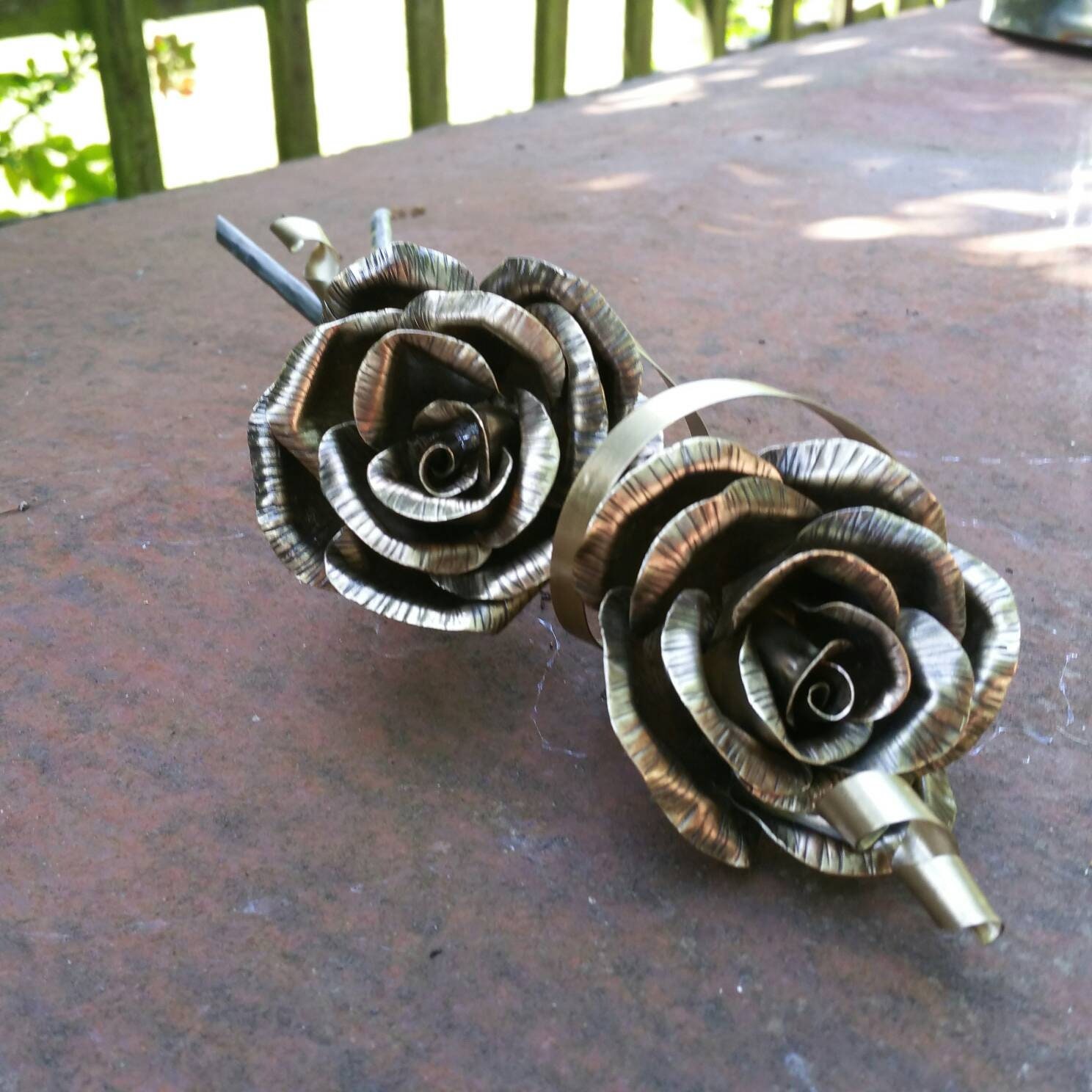 Golden Wedding Anniversary Bronze Roses 8 Years 50 Years - Etsy UK
