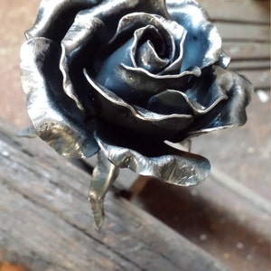Gothic Black Steel Rose, 11th Wedding Anniversary, Metal Flower ...