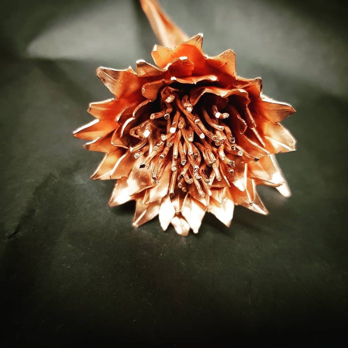 Copper Cornflower National Flower of Germany Handmade Flower - Etsy