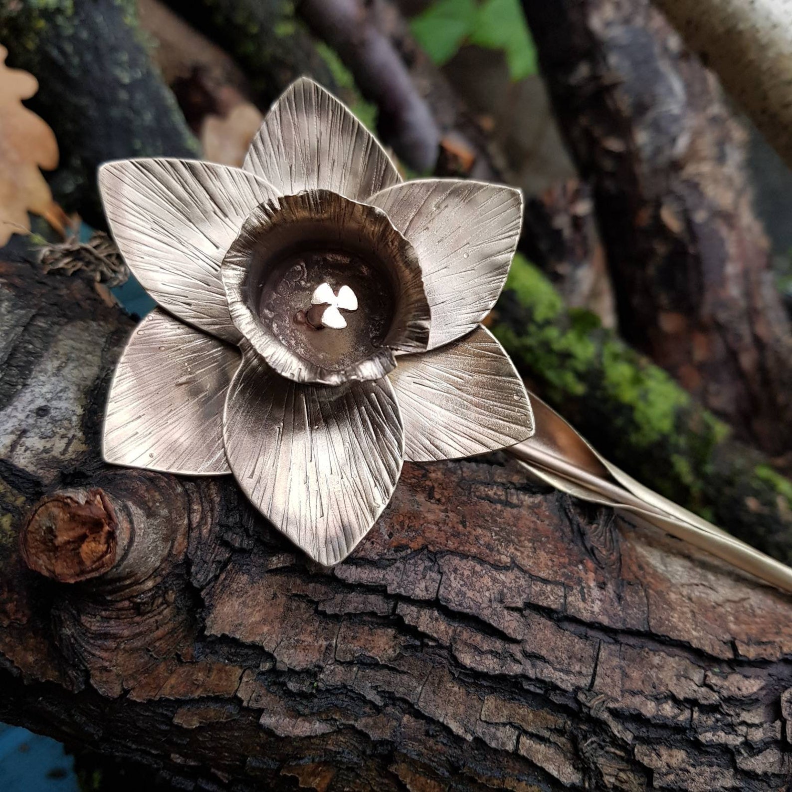 Bronze Daffodil, Spring Decor, Bronze Home Decor, Gift for Her, Easter ...