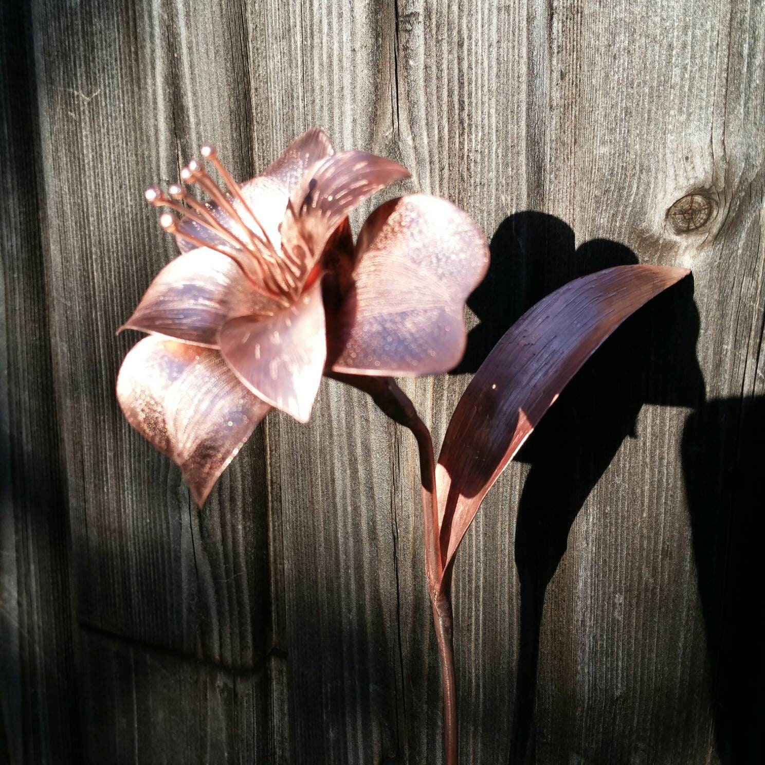 Copper Alstroemeria Metal Flower Ideal 7th 9th or 22nd - Etsy UK