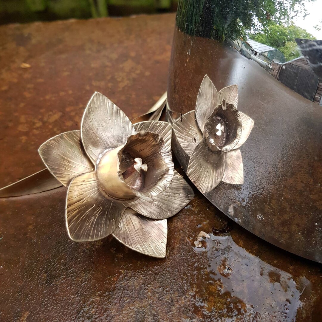 Bronze Daffodil, Spring Decor, Bronze Home Decor, Gift for Her, Easter ...