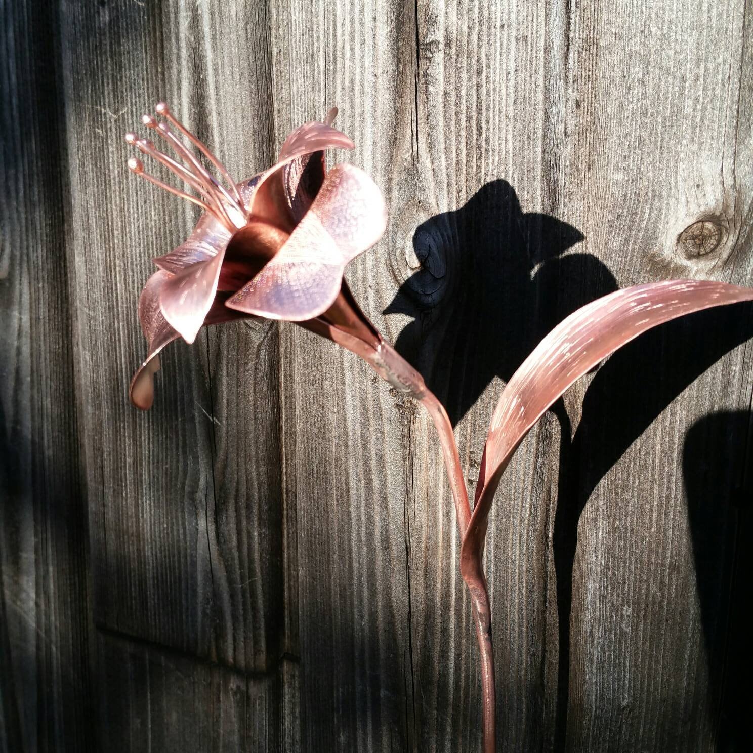 Copper Alstroemeria Metal Flower Ideal 7th 9th or 22nd - Etsy UK