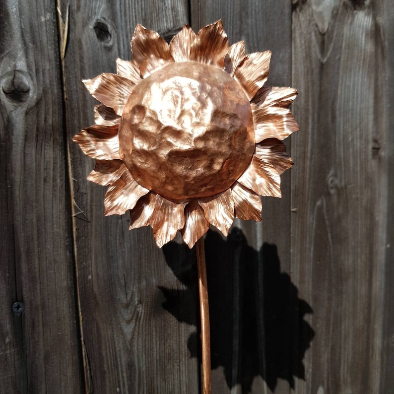 Copper Sunflower. an Ideal Wedding Anniversary Gift Birthday | Etsy