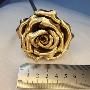Hand Sculpted Bronze Rose: 8th Anniversary Metal Flower Sculpture - Etsy