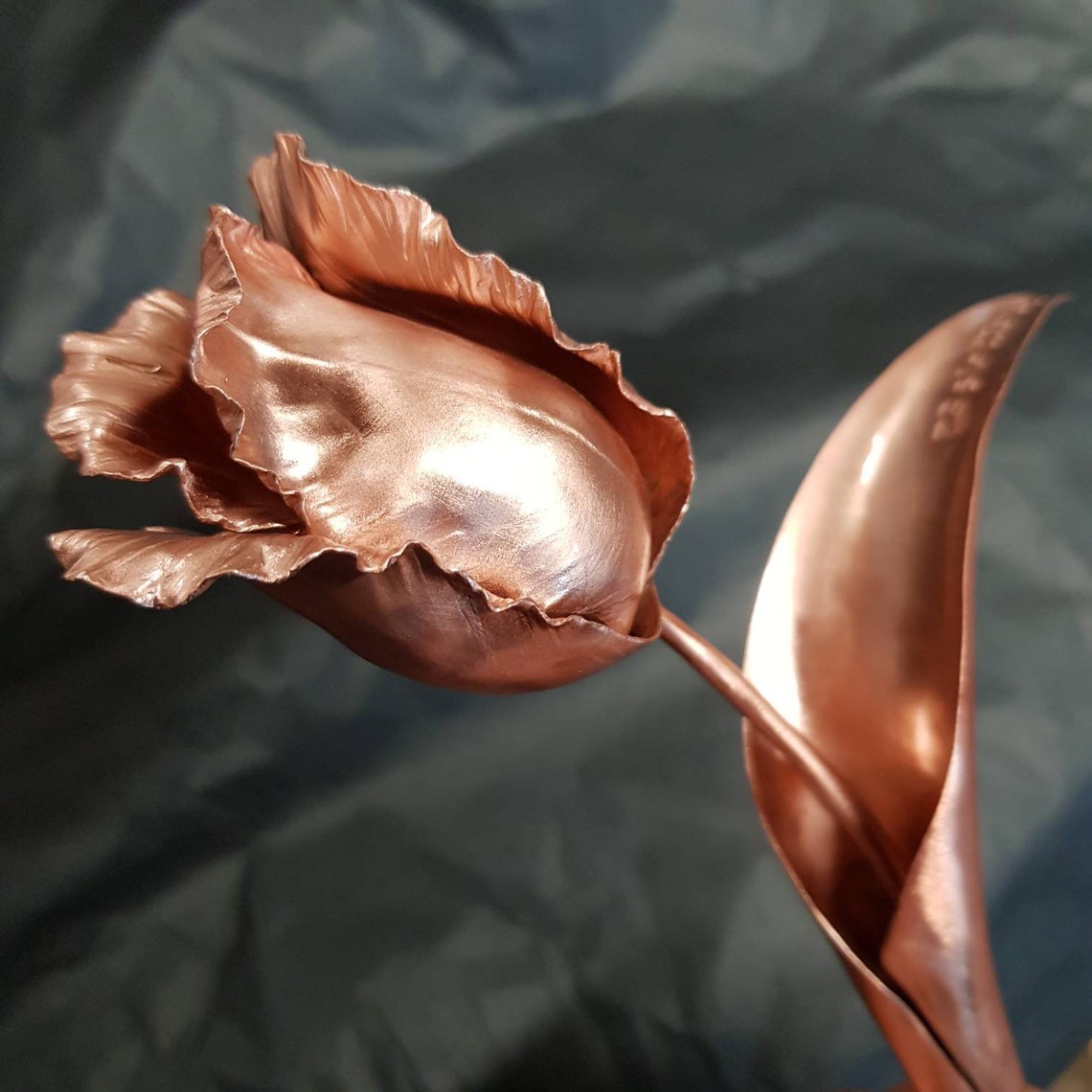 Copper Ruffled Tulip Parrot Tulip Steampunk Copper Flower - Etsy
