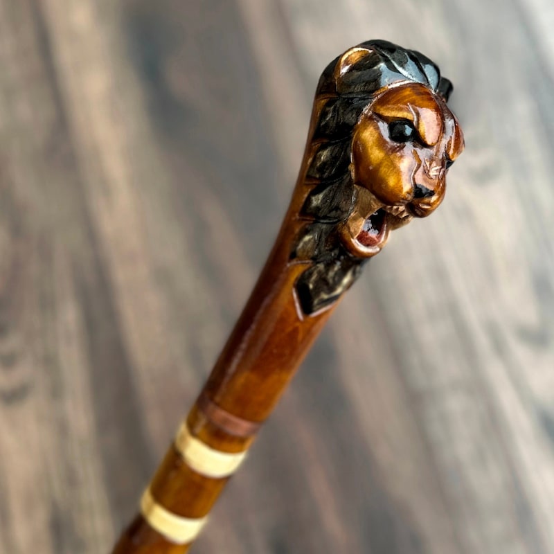 Lion Head Walking Cane - Etsy