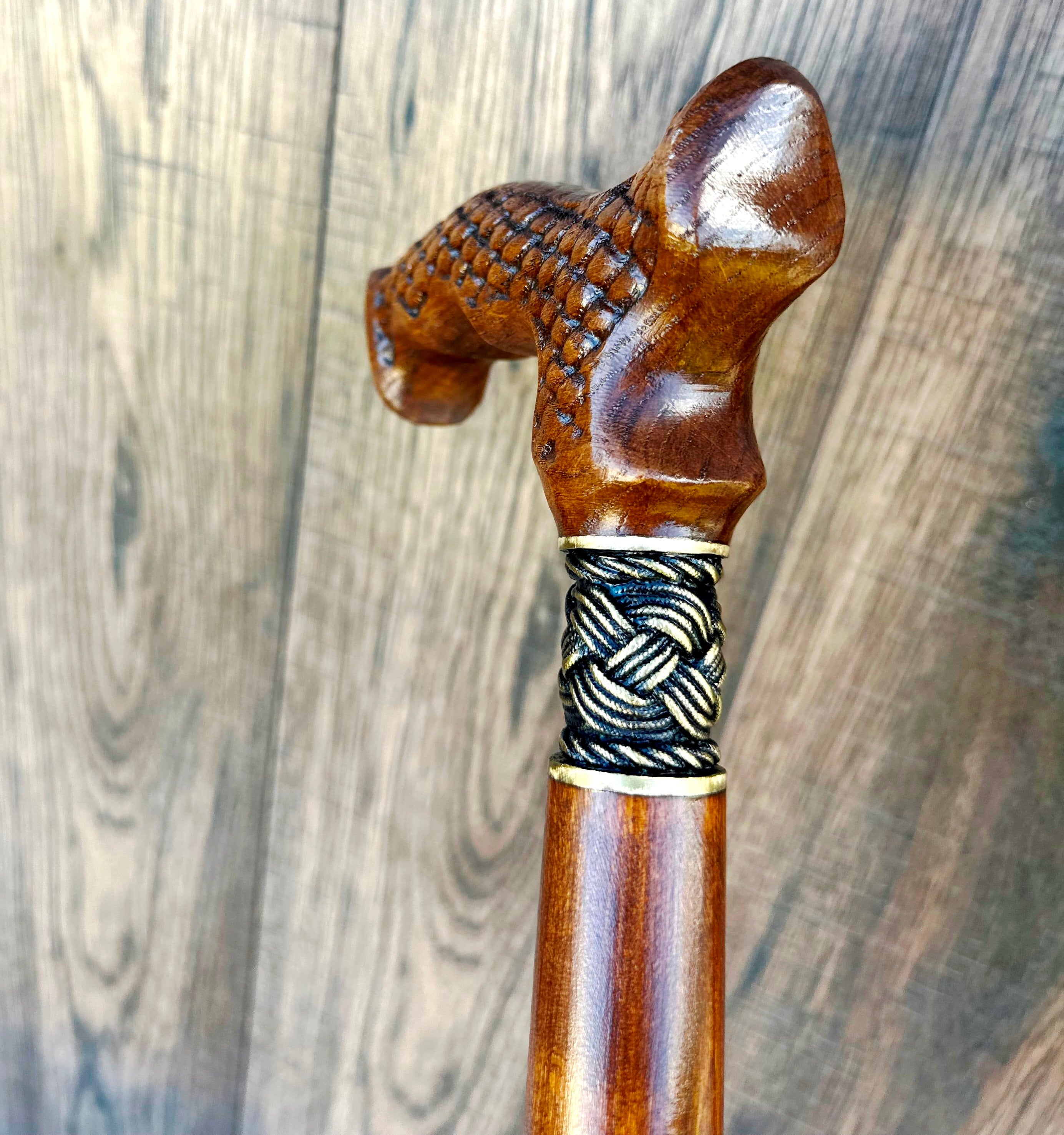 Walking Cane Wooden Sticks Walking Stick OAK Wood Canes Wooden Cane ...