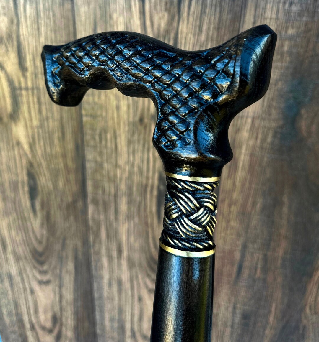 Walking Cane Wooden Sticks Walking Stick OAK Wood Canes Wooden Cane ...