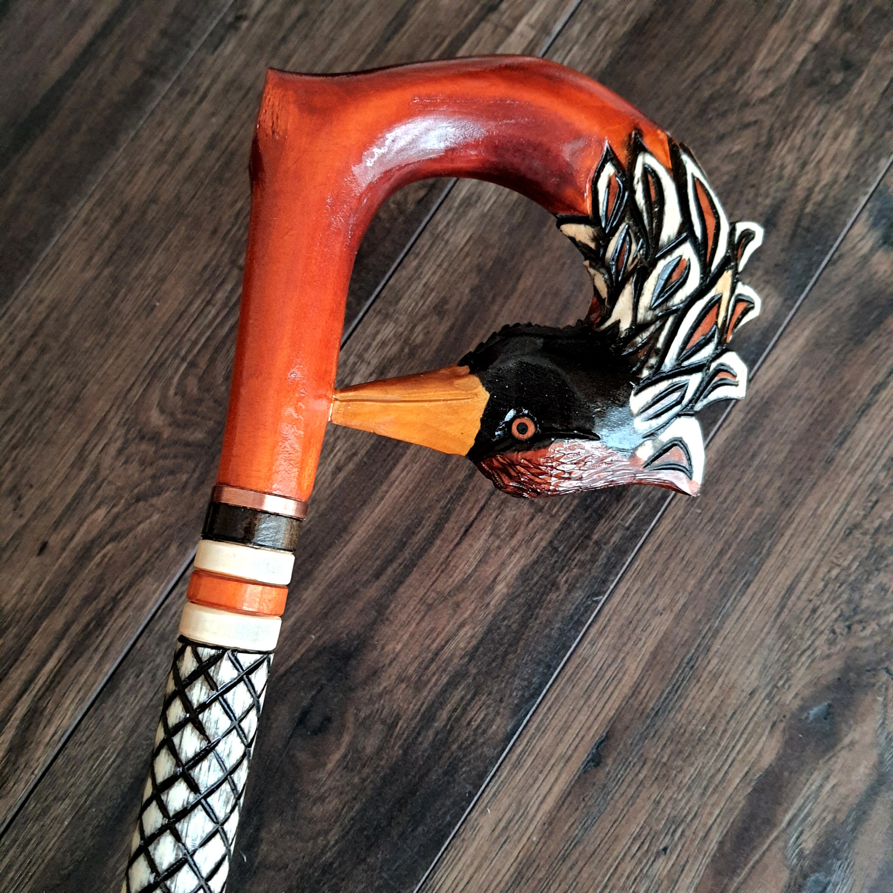 Phoenix Walking Cane Walking Stick Handmade Cane - Etsy