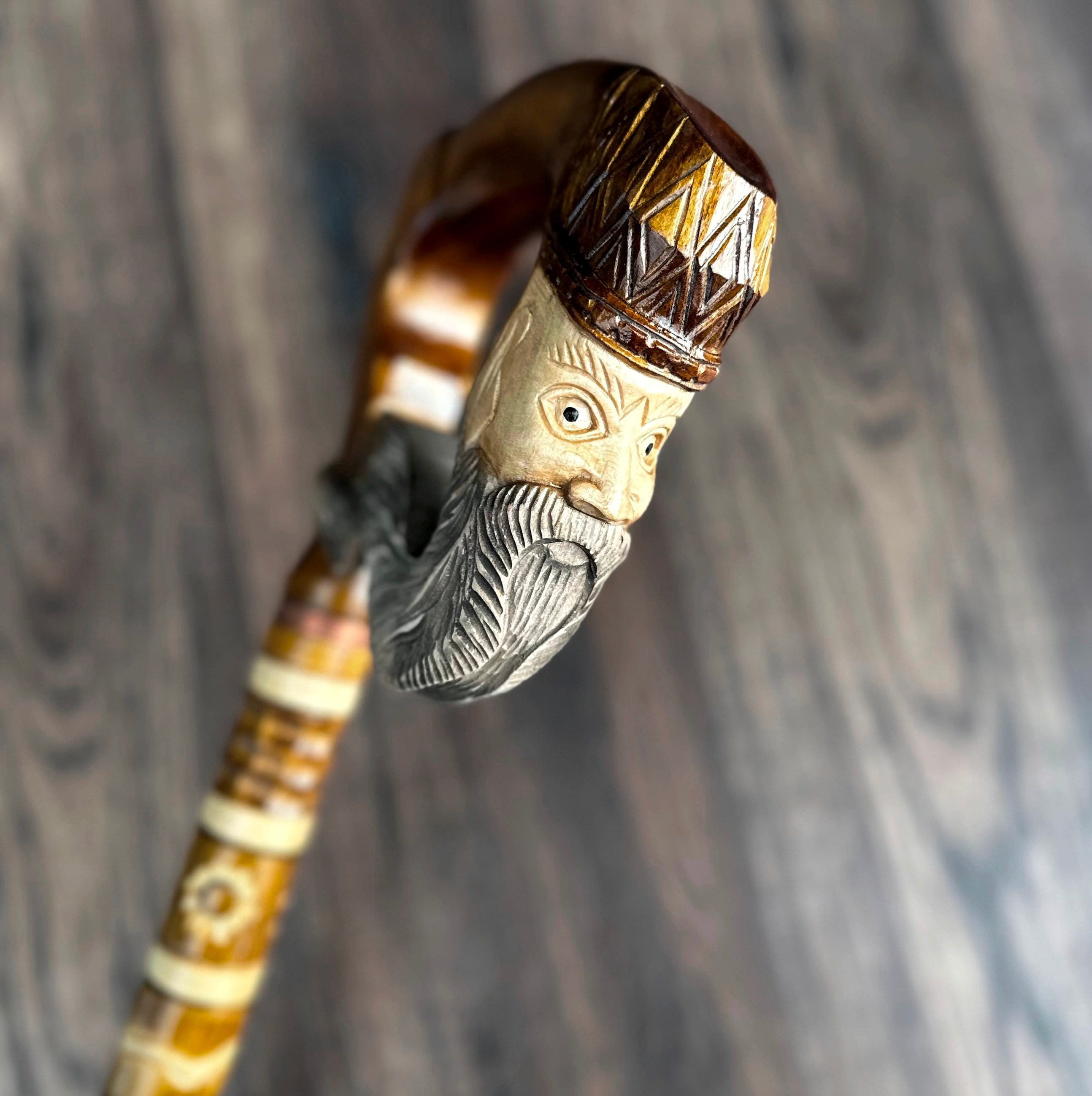 Walking Cane Walking Stick Wooden Cane Handmade Accessories Carved Cane ...