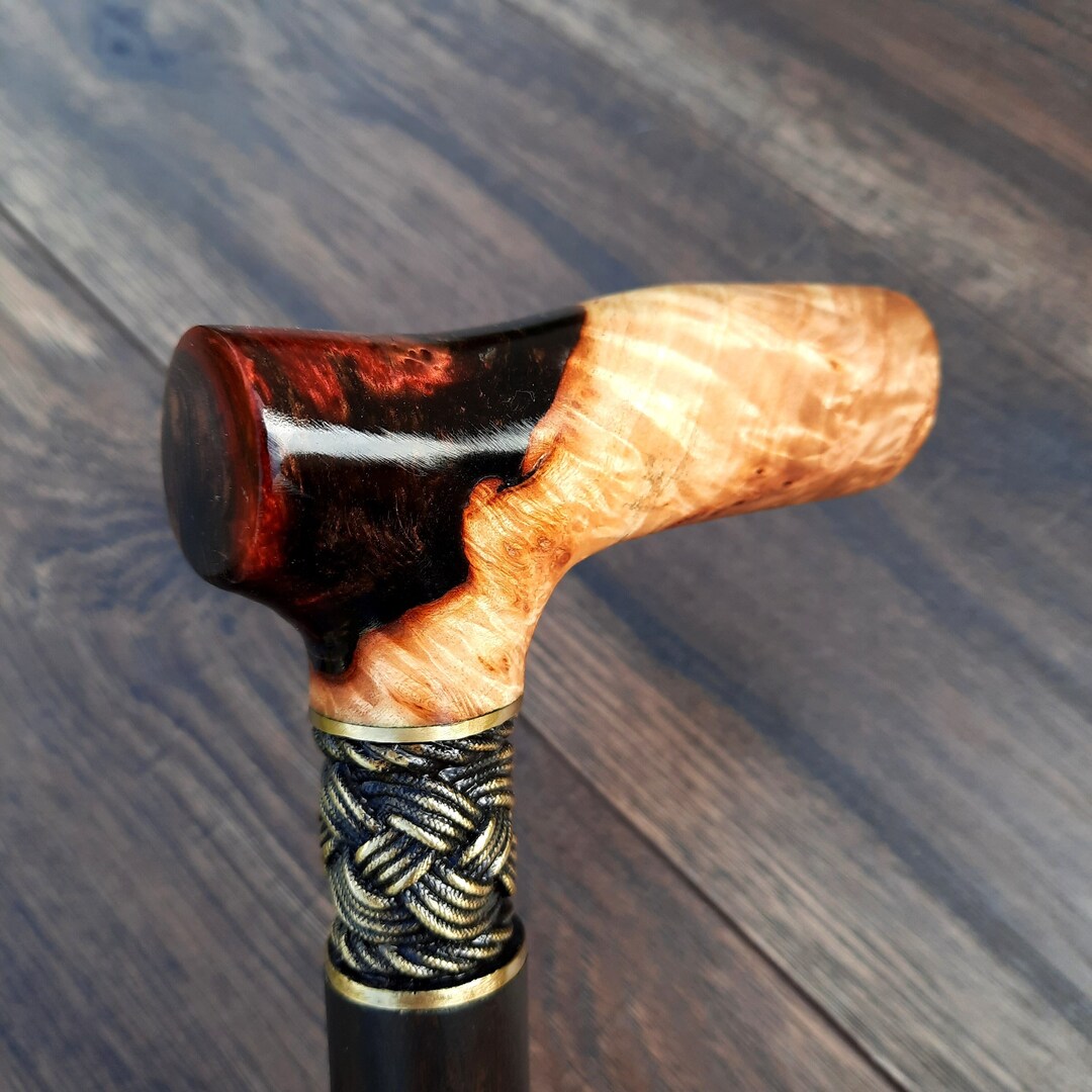 Cane Walking Stick Burl Hybrid Acryl Wood Reed Wooden Walking Cane ...