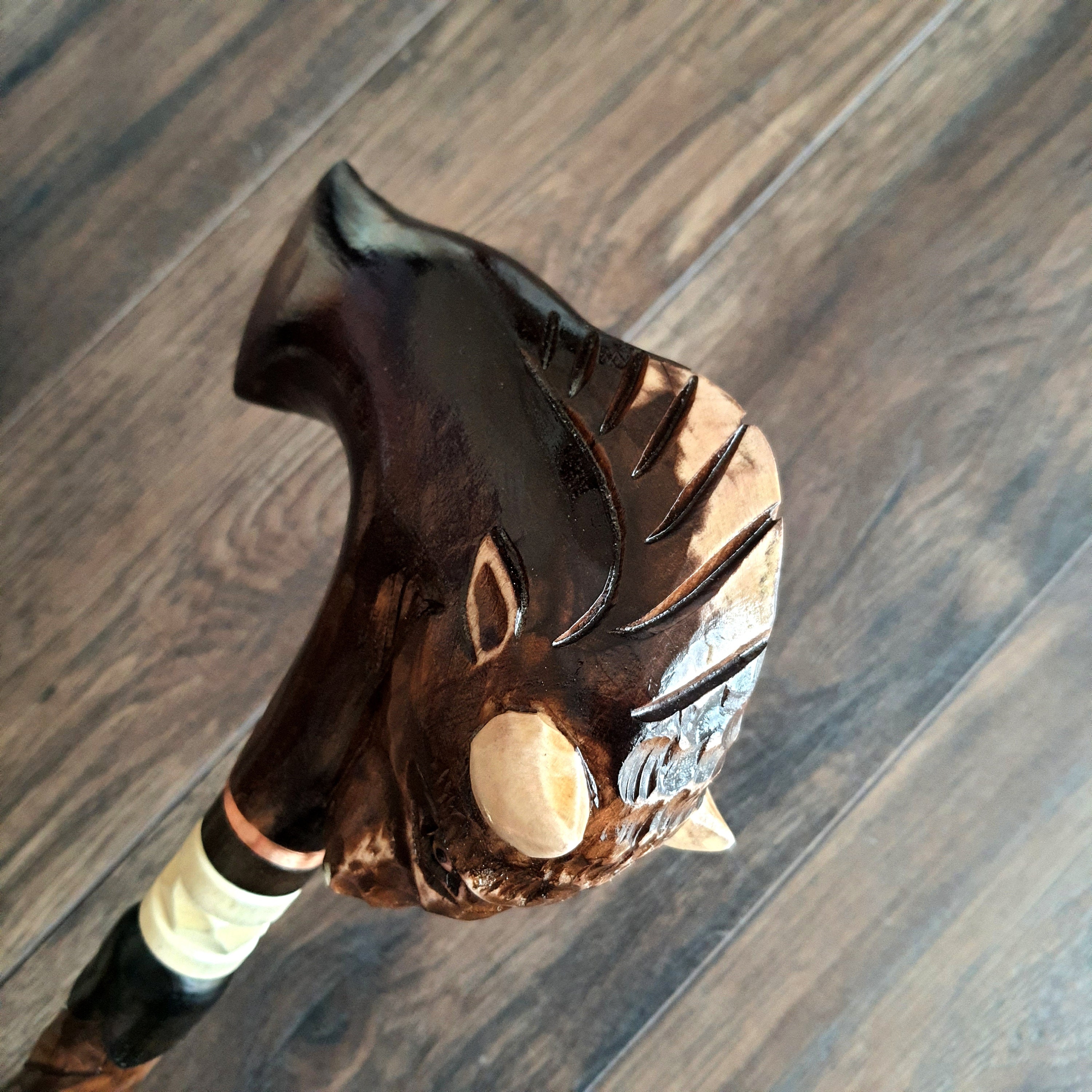 Bull Cane Walking Stick Collectible Cane Wooden Cane Walking - Etsy