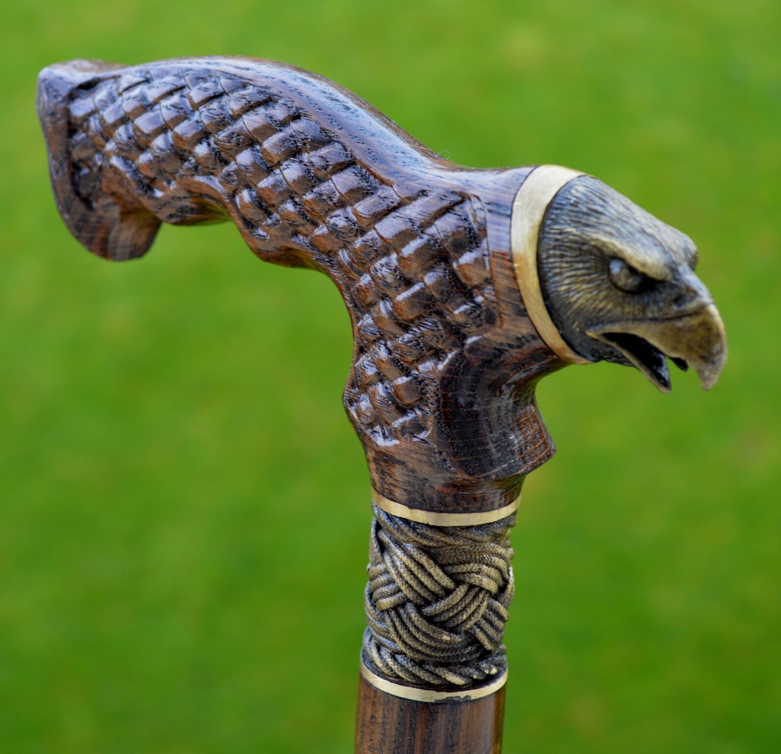 HAWK OAK Wood Canes Wooden Cane Walking Cane Wooden Sticks | Etsy