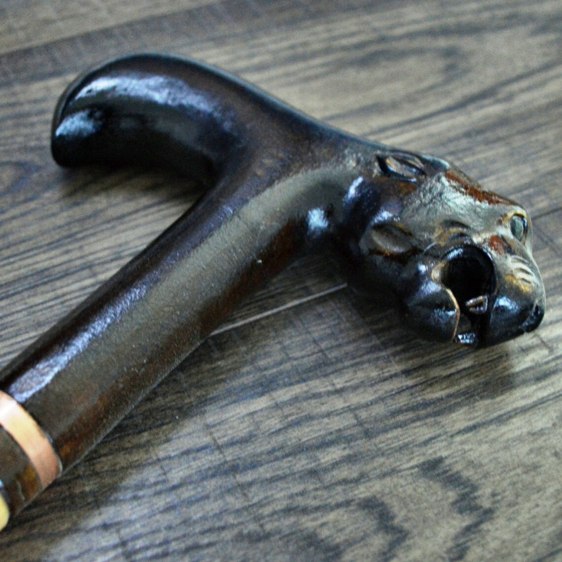 Jaguar Cane Collectible Cane Wooden Cane Walking Cane Wooden - Etsy