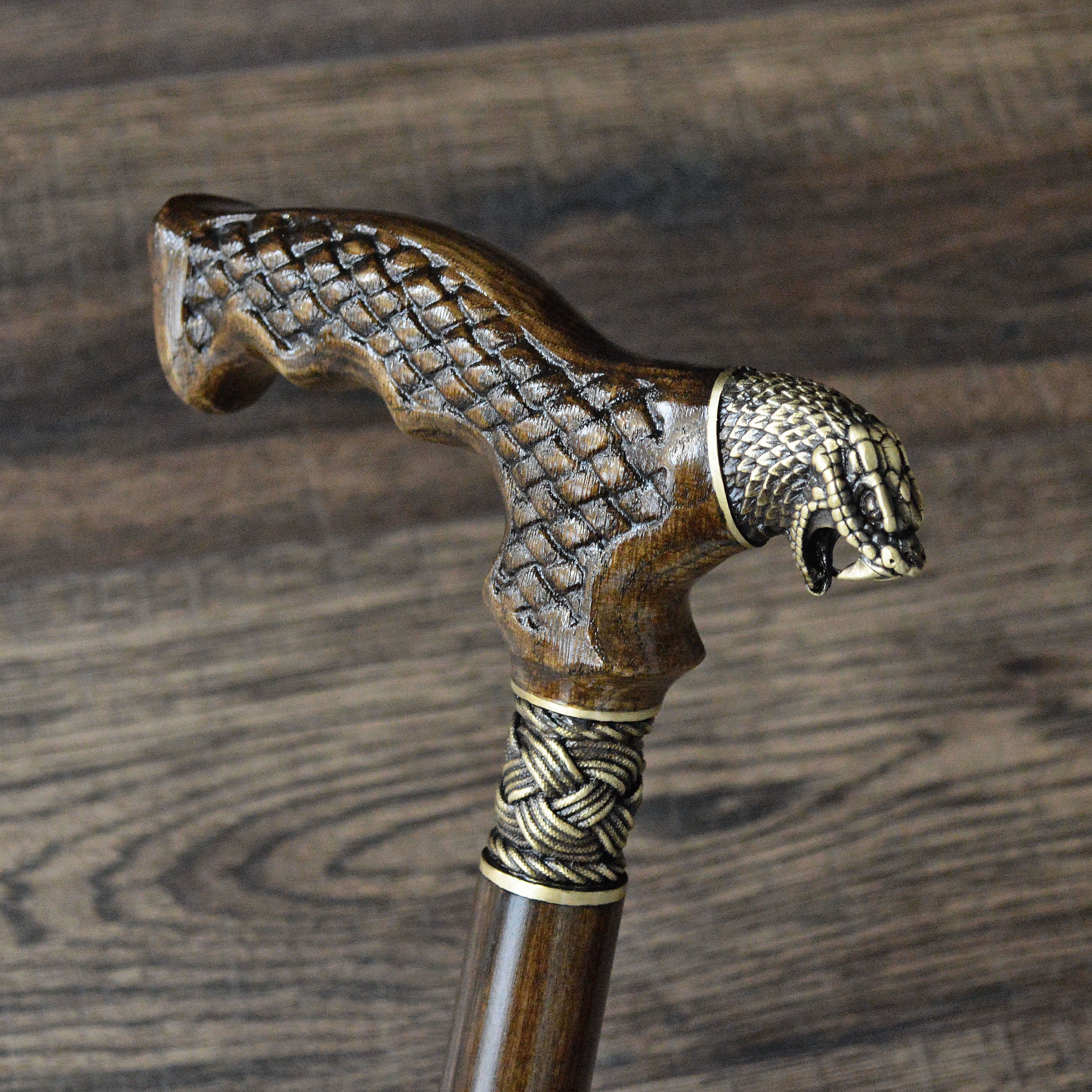 Snake OAK Wood Canes Wooden Cane Walking Cane Wooden Sticks Walking ...