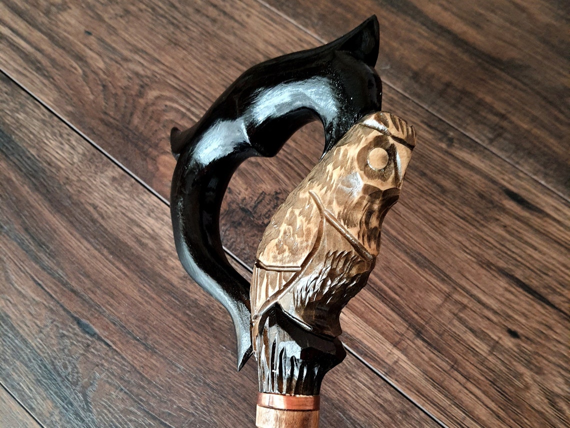 Owl Recent Cane Collectible Cane Wooden Cane Walking Cane - Etsy UK