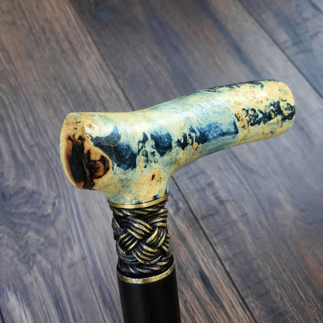 Burl Wood Cane Wooden Cane Walking Cane Wooden Sticks Walking Stick ...