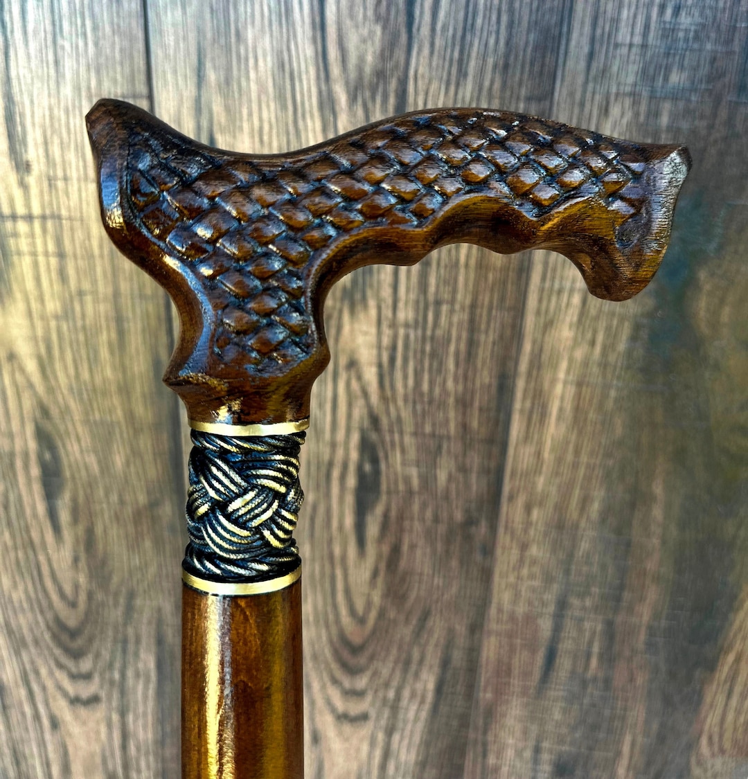 Walking Cane Wooden Sticks Walking Stick OAK Wood Canes Wooden Cane ...