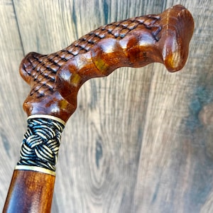 Walking Cane Wooden Sticks Walking Stick OAK Wood Canes Wooden Cane ...