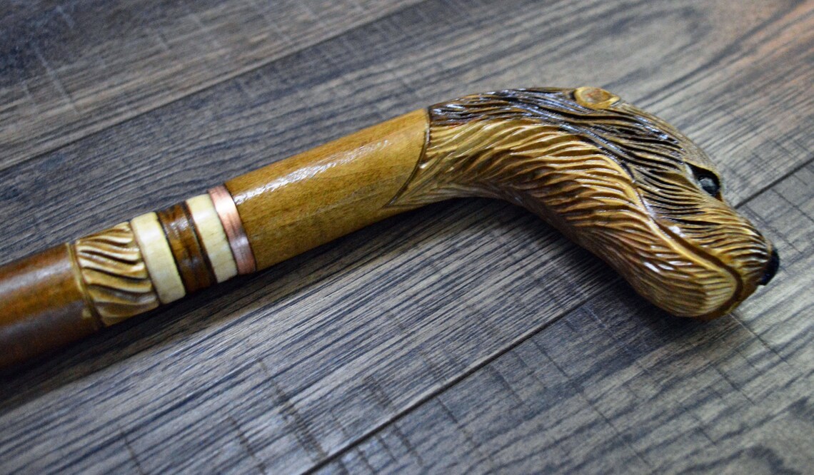 Otter Cane Collectible Cane Wooden Cane Walking Cane Wooden | Etsy