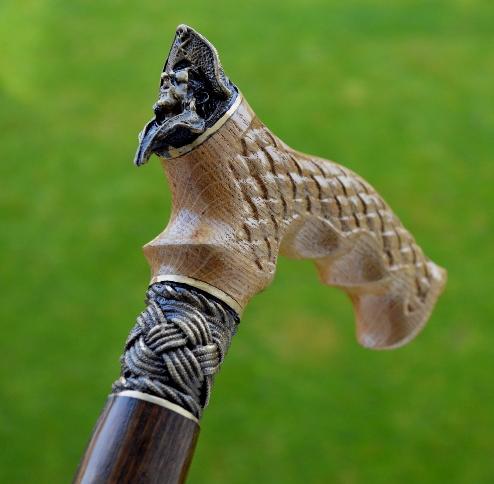 PIRATE OAK wood Canes Wooden Cane Walking Cane Wooden Sticks | Etsy