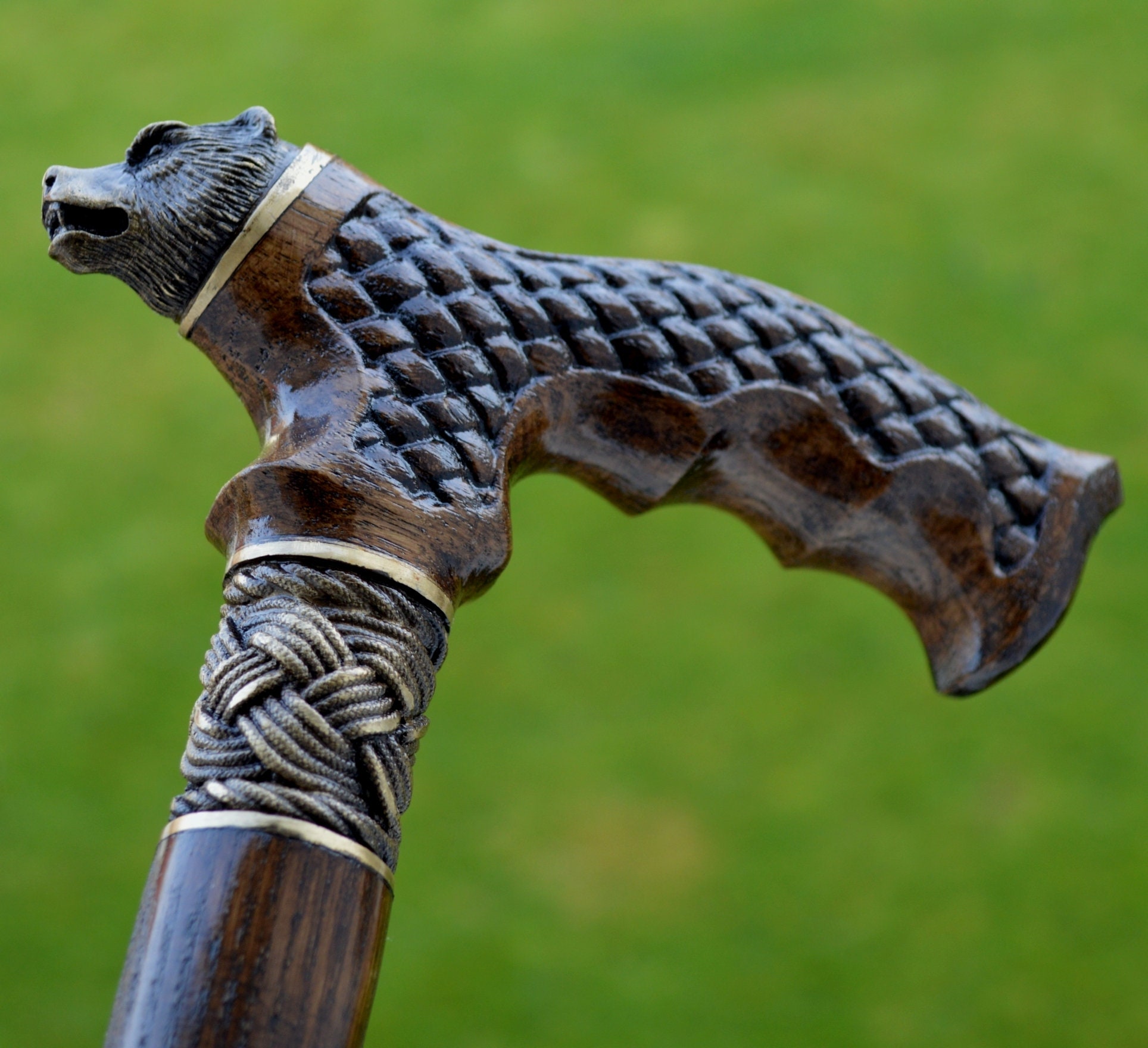 BEAR OAK Wood Canes Wooden Cane Walking Cane Wooden Sticks Walking ...