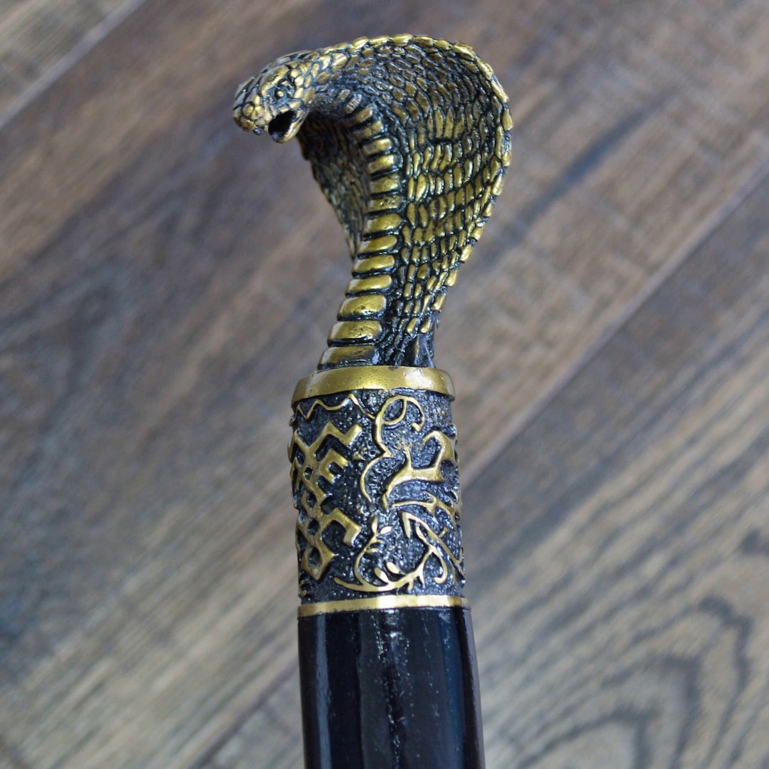 Bronze Cobra Head Cane Walking Cane Walking Stick - Etsy